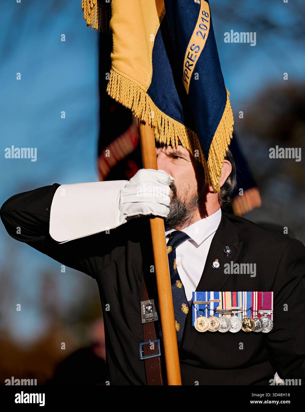 The parade arrives at the Cenotaph. The annual Remembrance Sunday ...