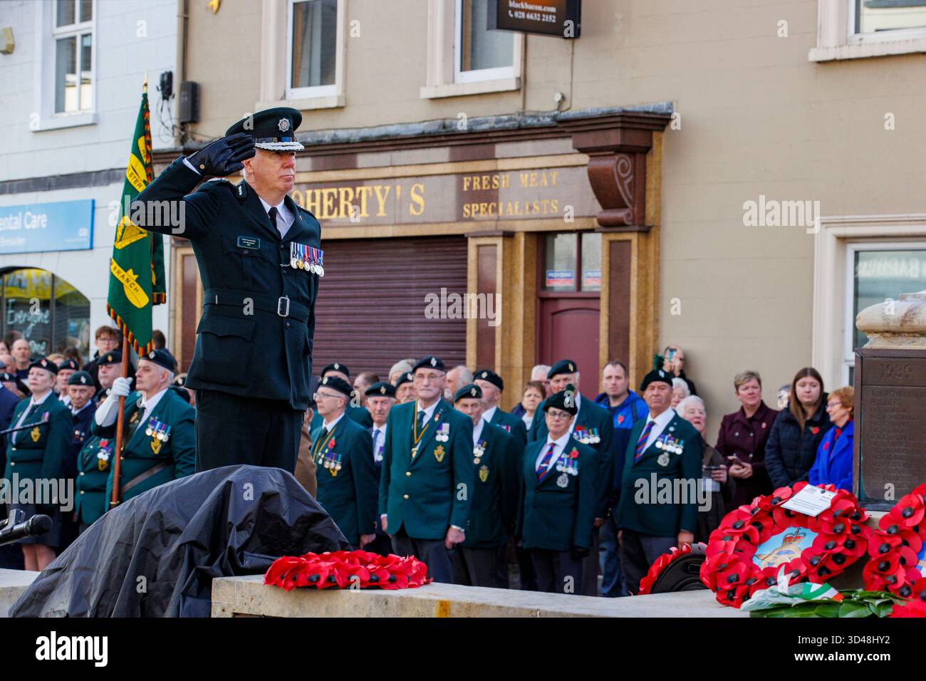 PSNI Chief Constable Jon Boutcher during a Remembrance Sunday service ...