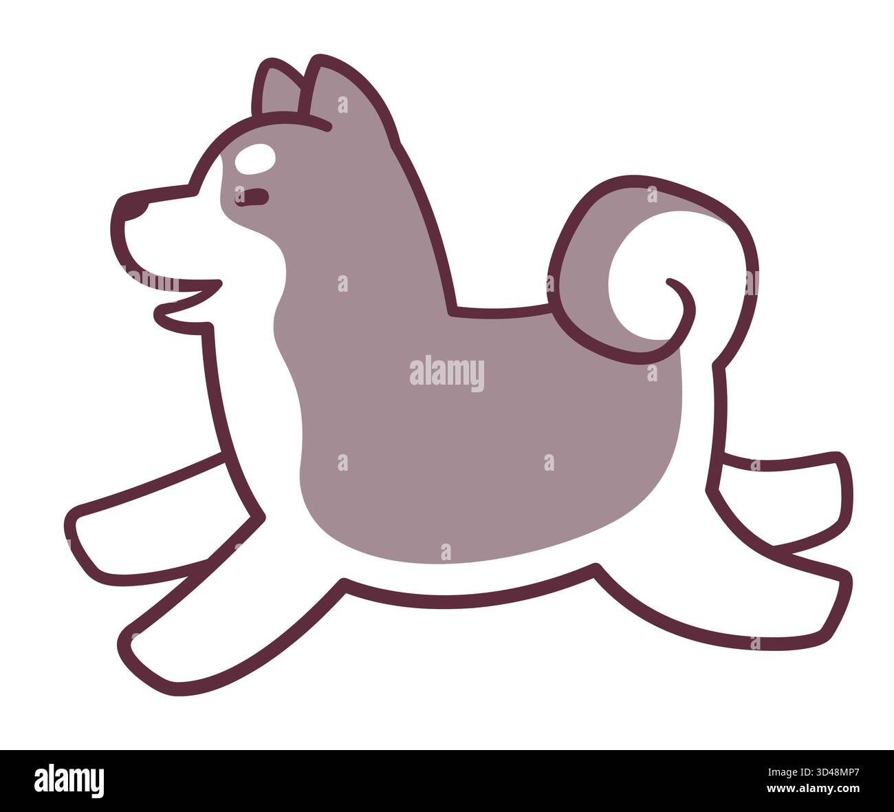 Siberian husky hand drawing Stock Vector Images - Alamy