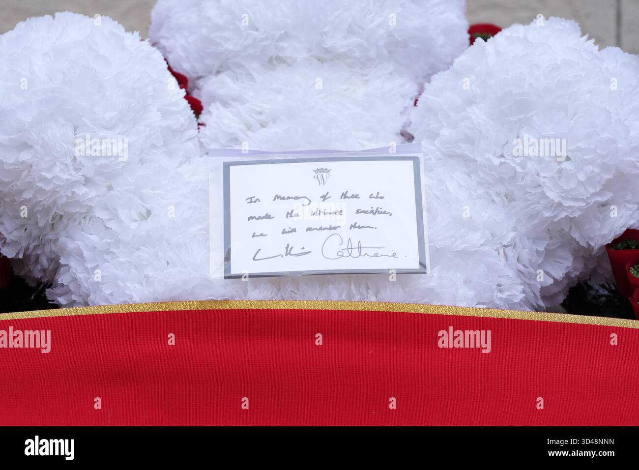 The message on a wreath left by the Prince of Wales during the ...
