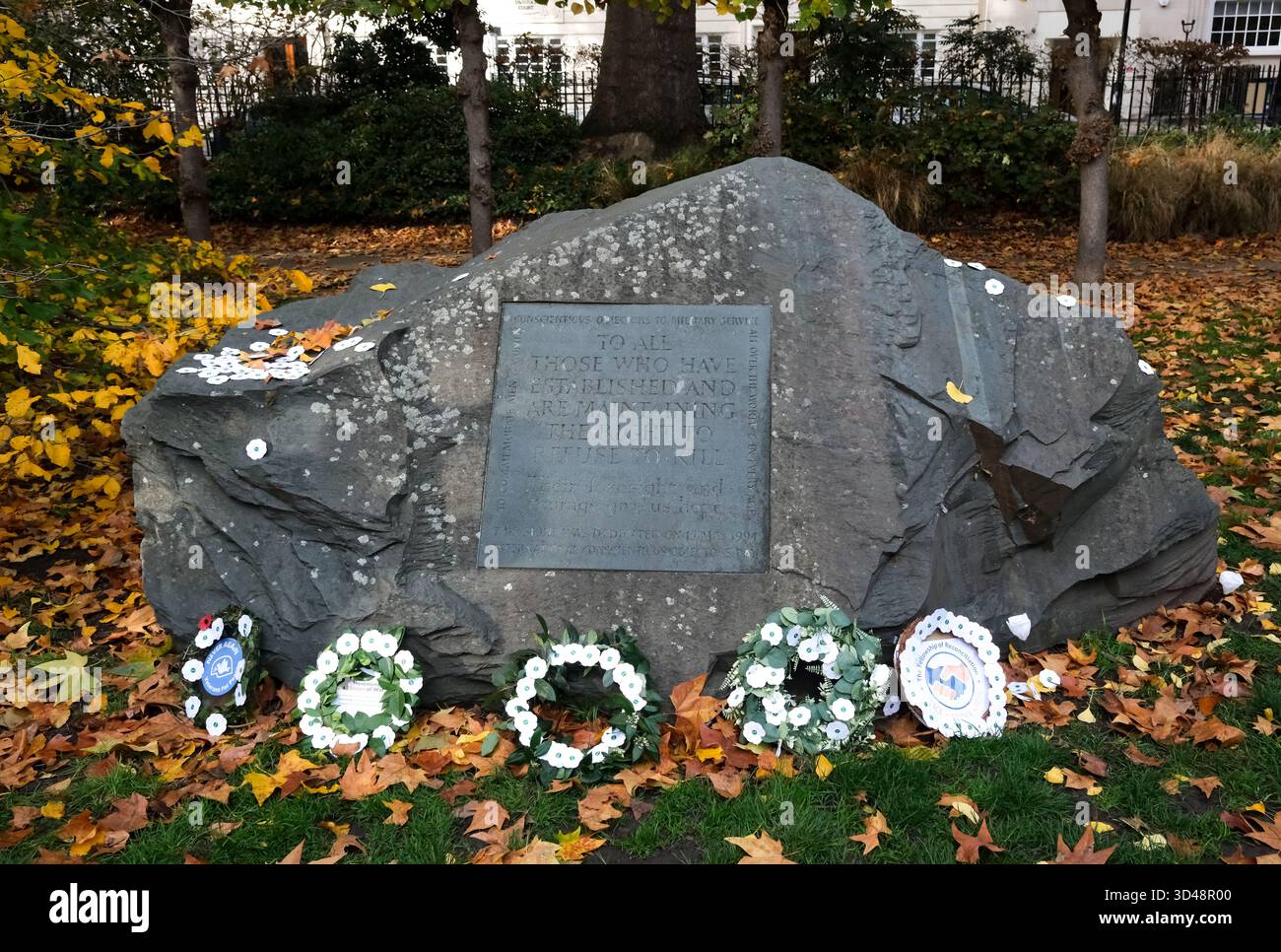 Tavistock Square, London, UK. 9th Nov 2025. Remembrance Sunday: White ...
