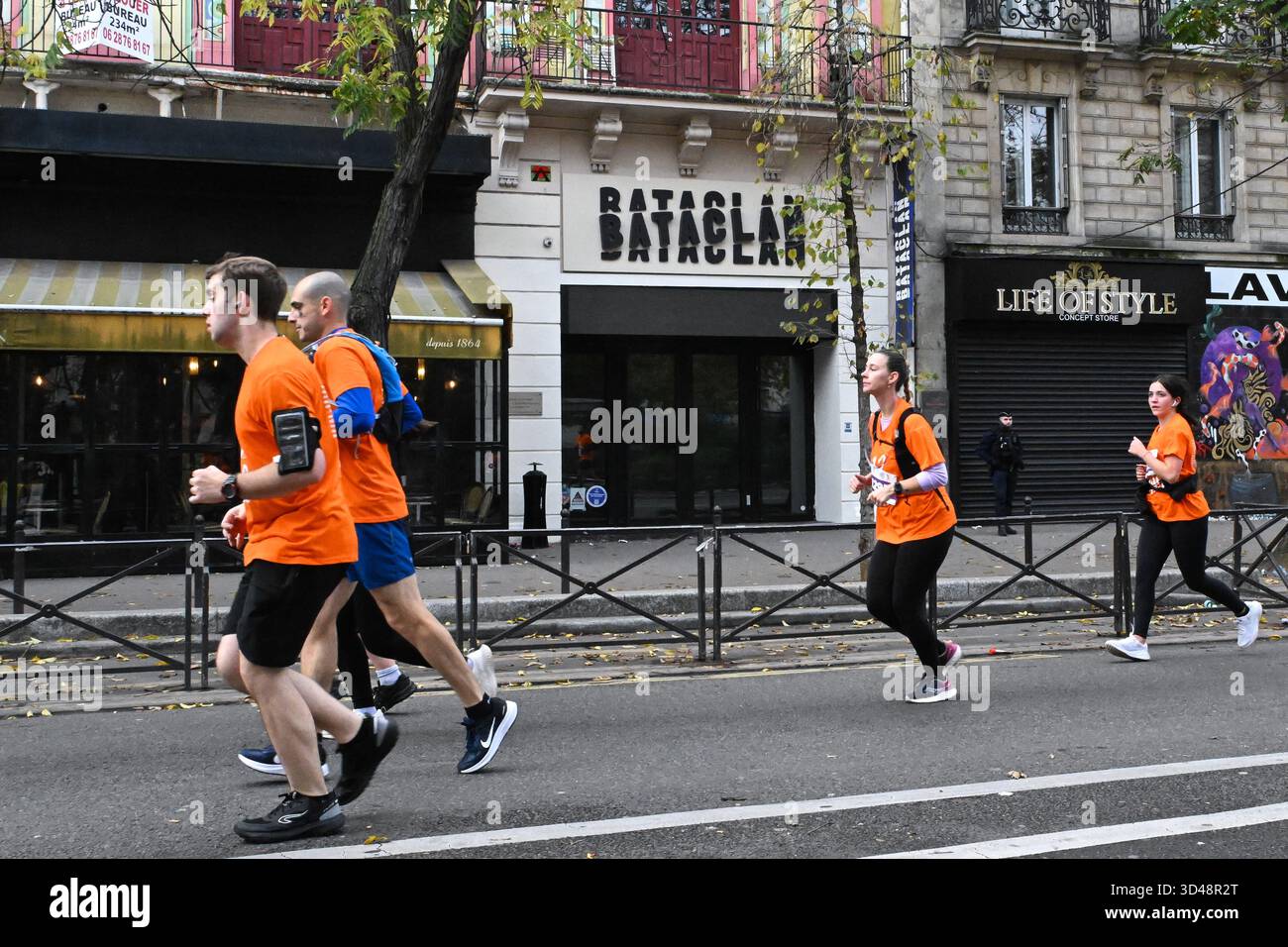 A running in tribute to the victims of November 13, 2015 attacks is ...