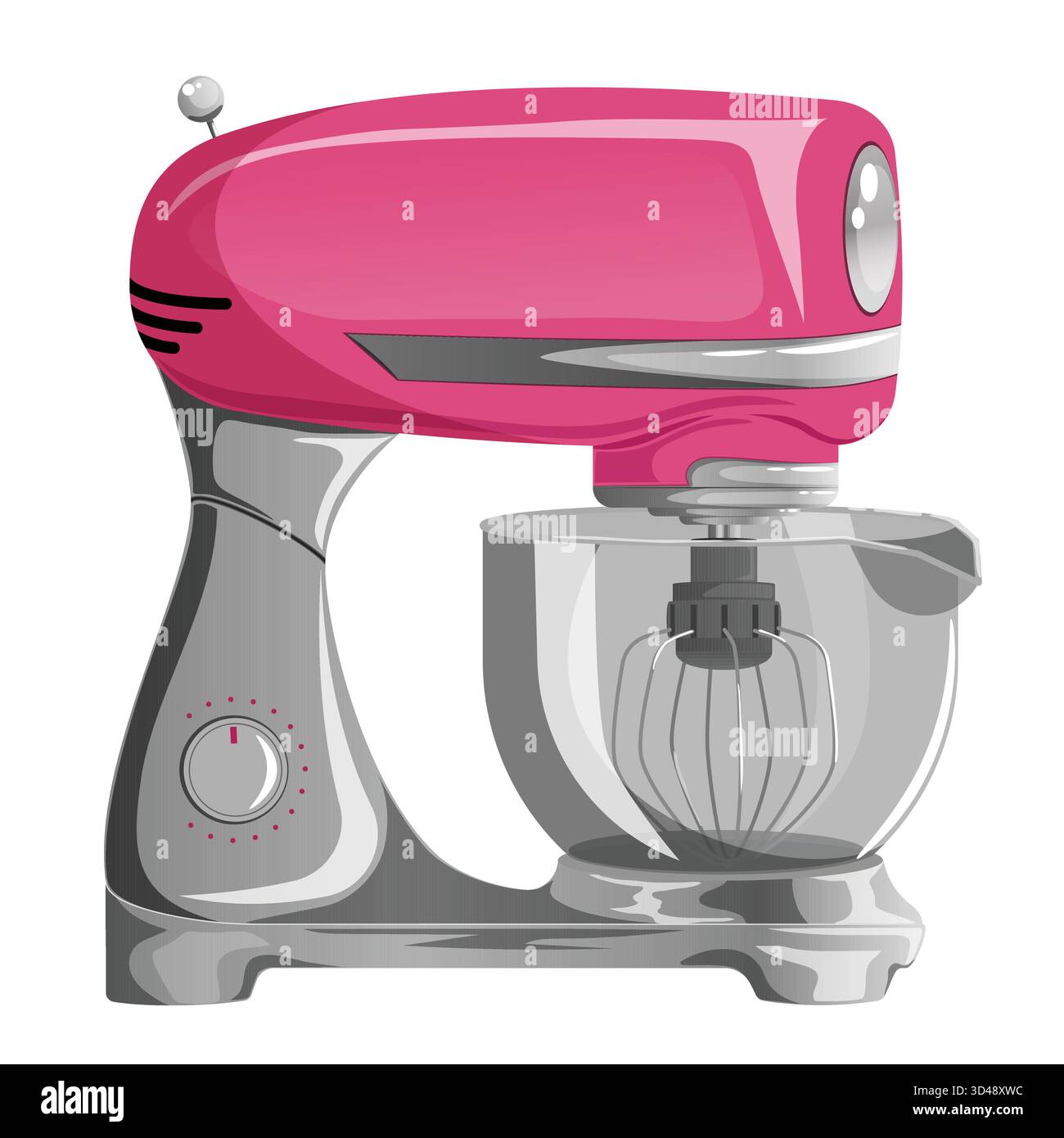 Professional steel electric mixer kneading Stock Vector Images - Alamy