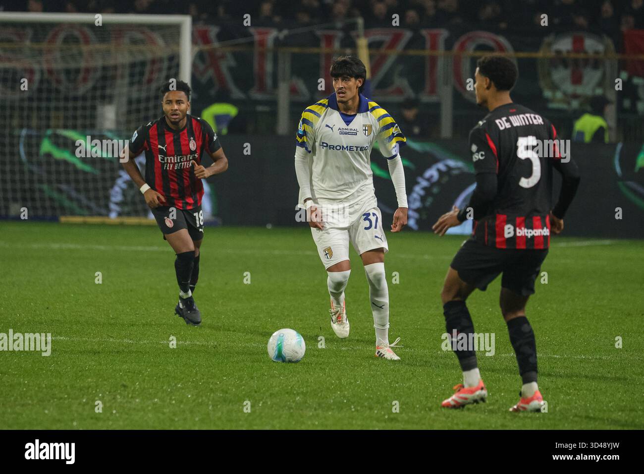 Parma's Mariano Troilo in action during Parma Calcio vs AC Milan ...