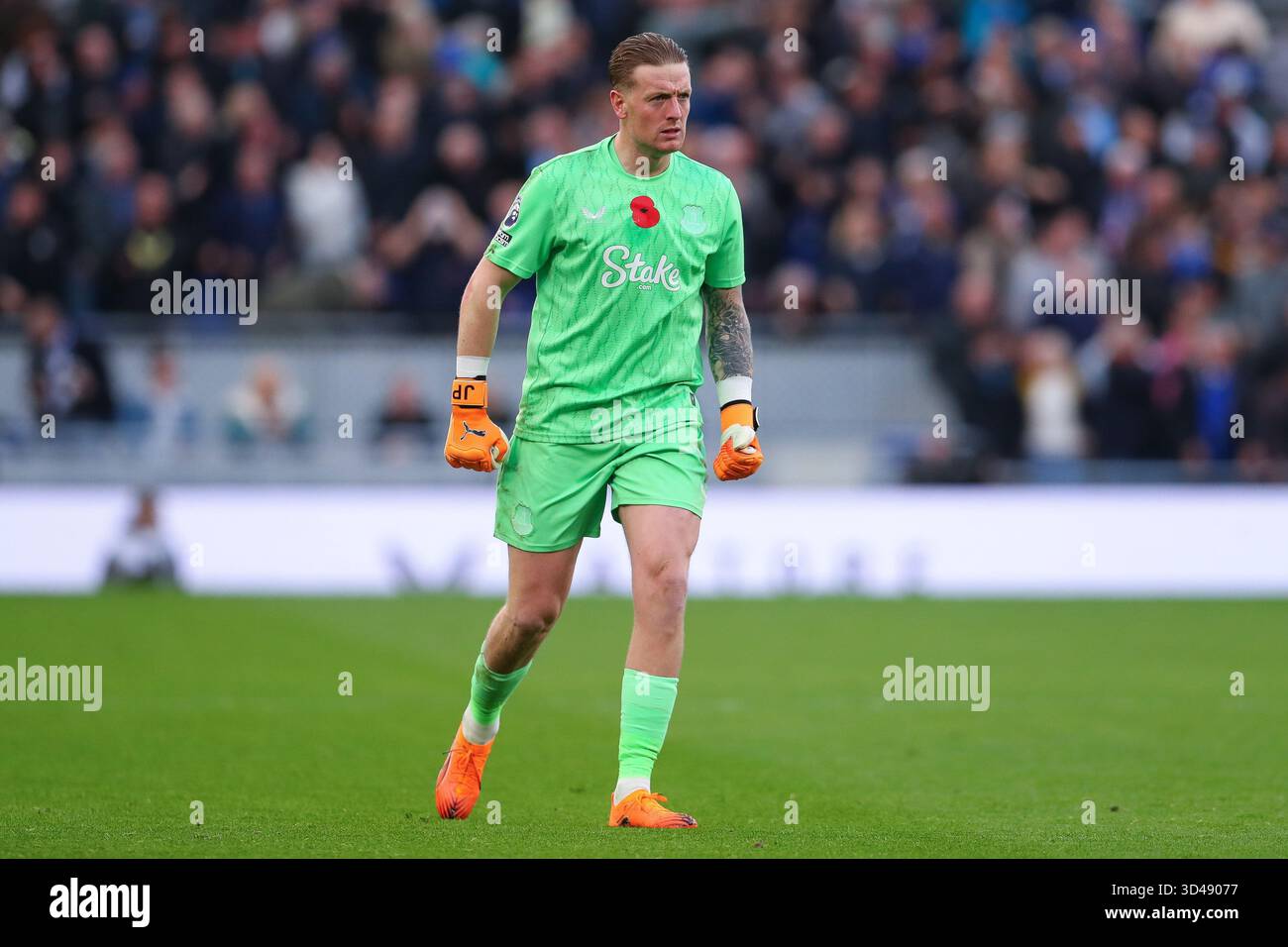 Jordan Pickford of Everton during the Everton v Fulham Premier League ...