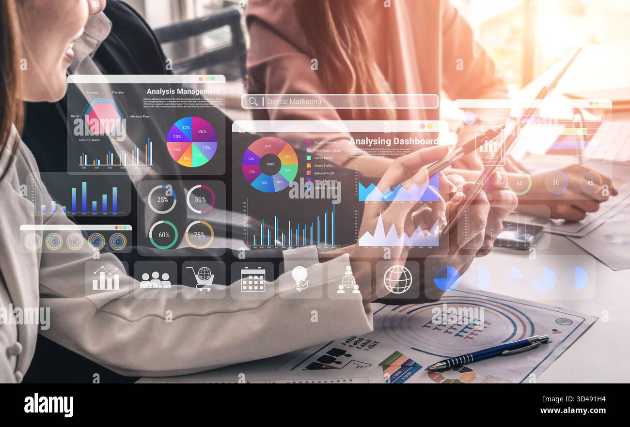 Multiple analytics dashboards charts hi-res stock photography and ...