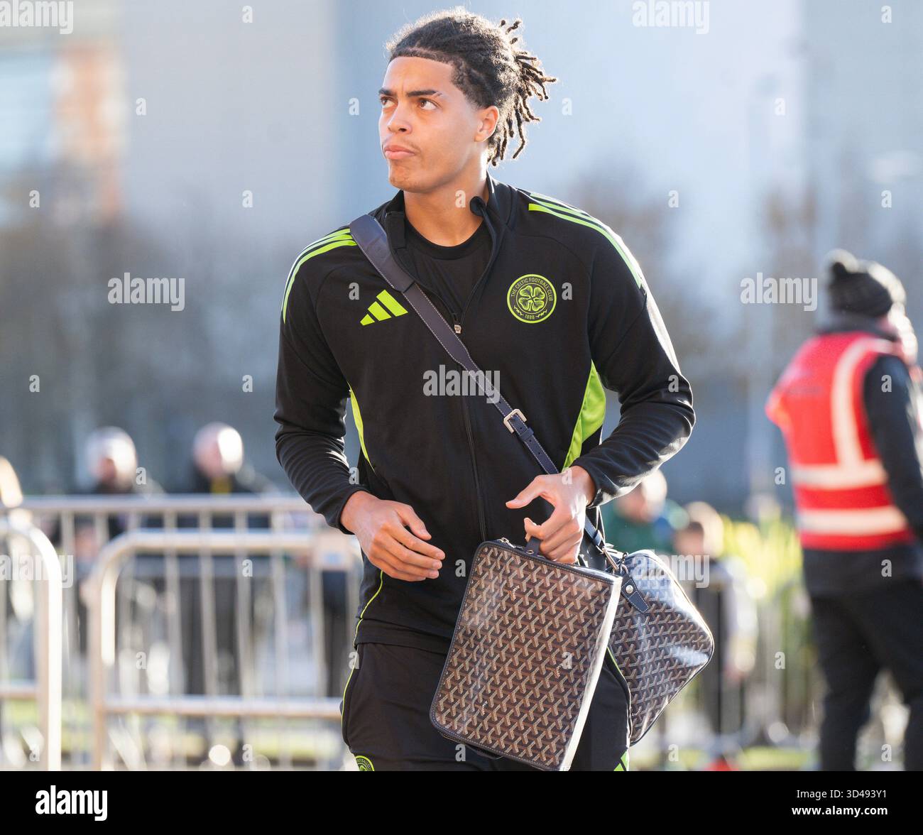 GLASGOW, SCOTLAND - NOVEMBER 09: Celtic's Jahami Simpson-Pusey arrives ...