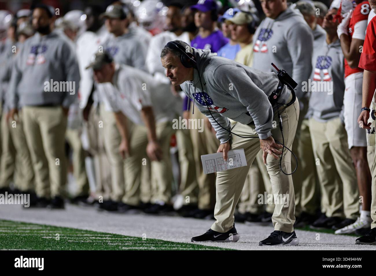 Rutgers head coach Greg Schiano looks on during the second half of an ...