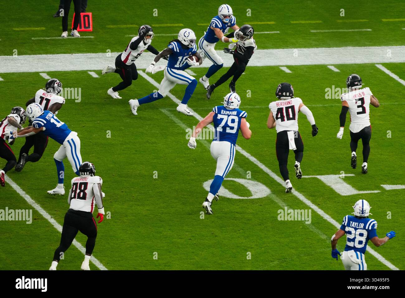 Indianapolis Colts wide receiver Ashton Dulin runs during the NFL game ...