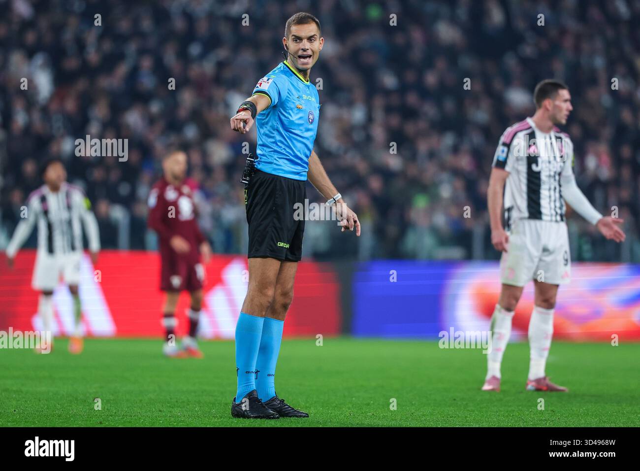 Referee Luca Zufferli gestures during Serie A 2025/26 football match ...