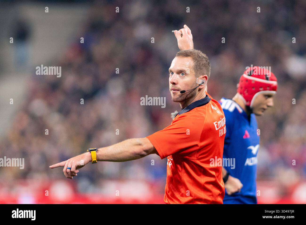 Referee Angus Gardner during the Autumn Nations Series 2025, rugby ...