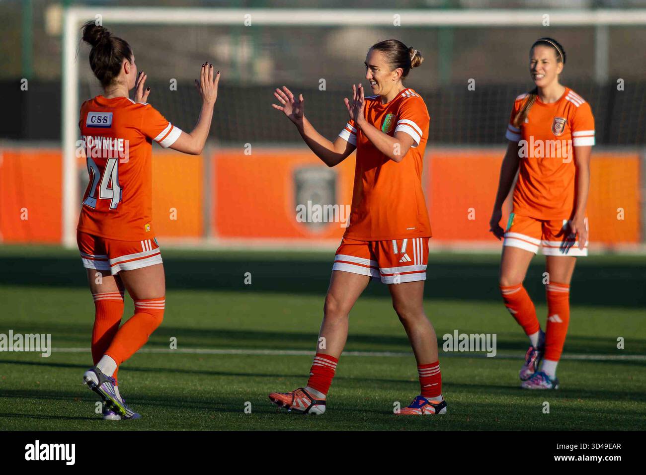 Springburn, Scotland. 9 November 2025. Lisa Evans of Glasgow City FC ...