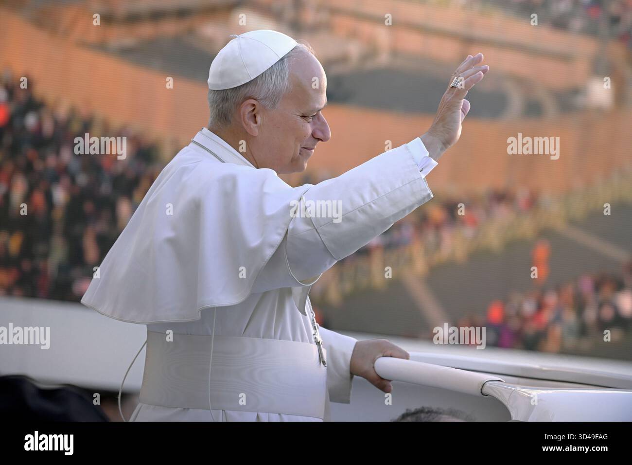 Pope Leo XIV during the Jubilee Audiences in St. Peter's Square ...