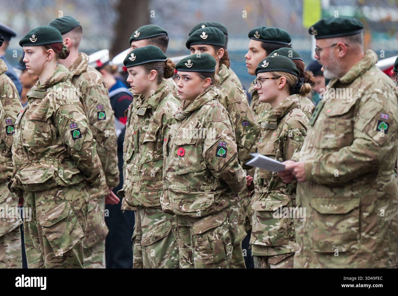 Nottingham, UK. 9th November, 2025. Military personnel during the ...