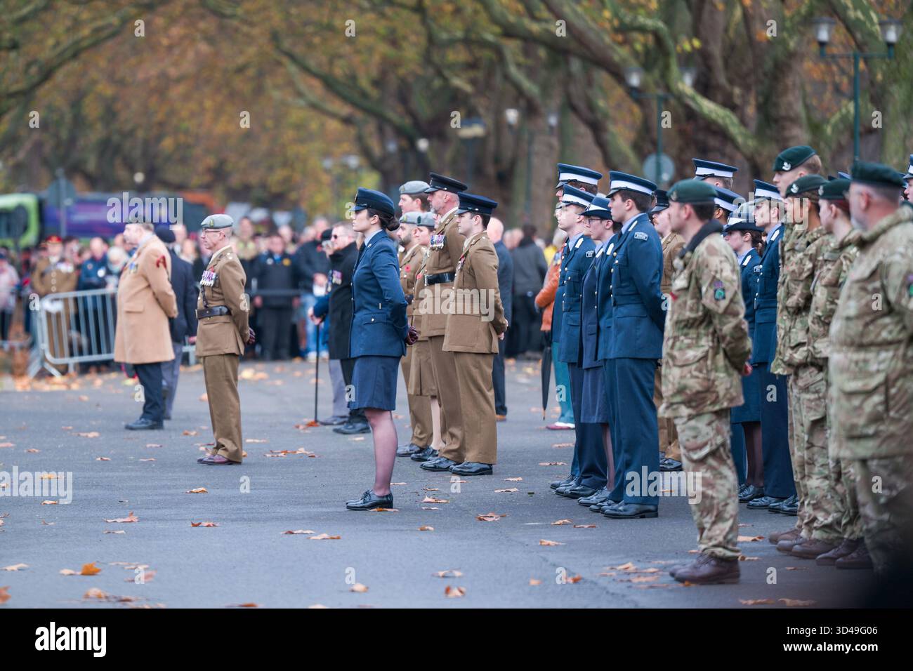 Nottingham, UK. 9th November, 2025. Military personnel during the ...