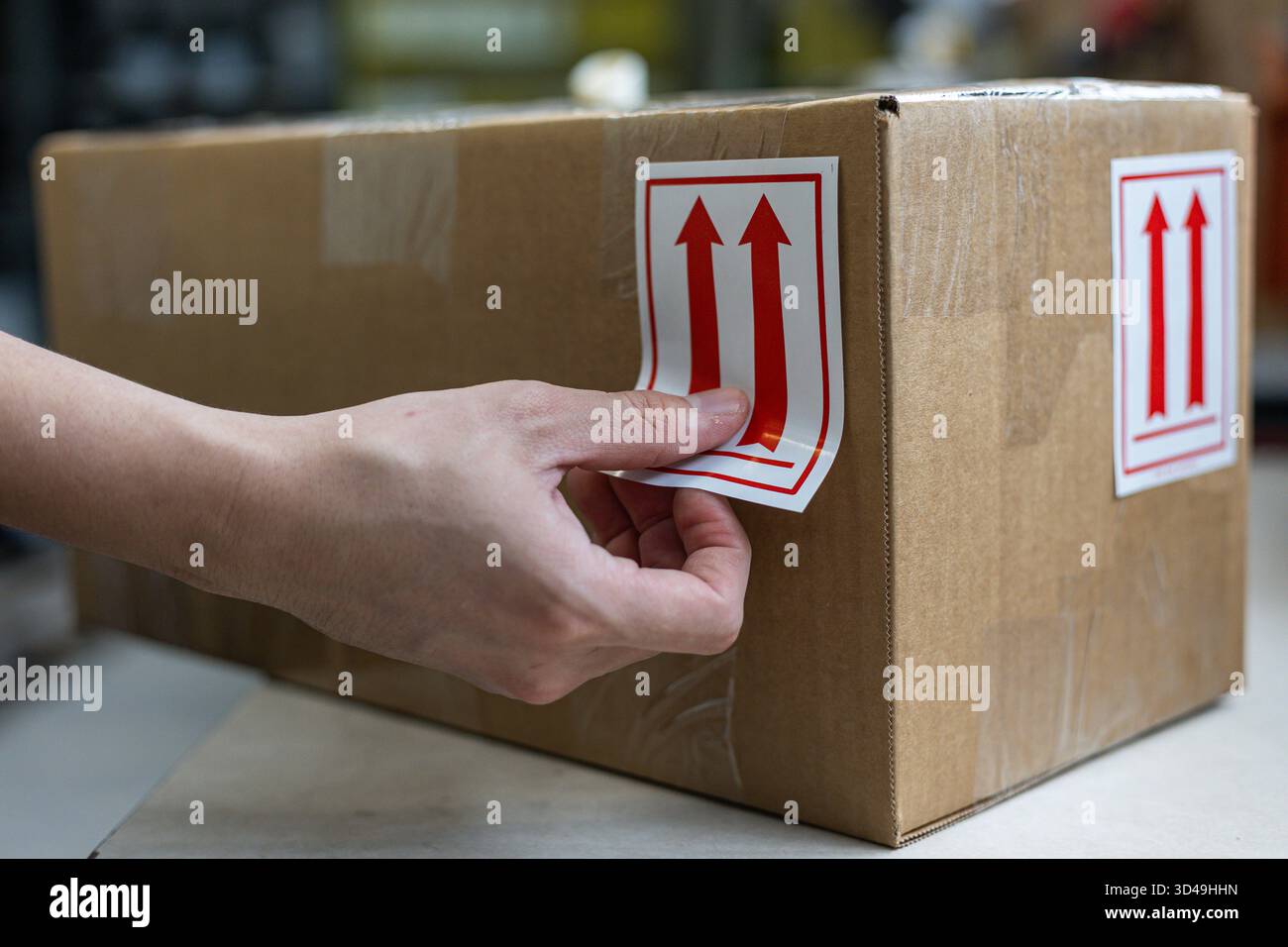 International Safe Handling Labels, cardboard box labeling. Storage ...