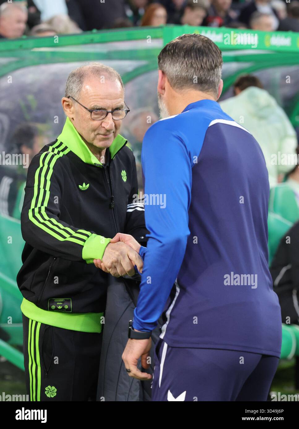 Celtic interim manager Martin O'Neill (left) and Kilmarnock manager ...