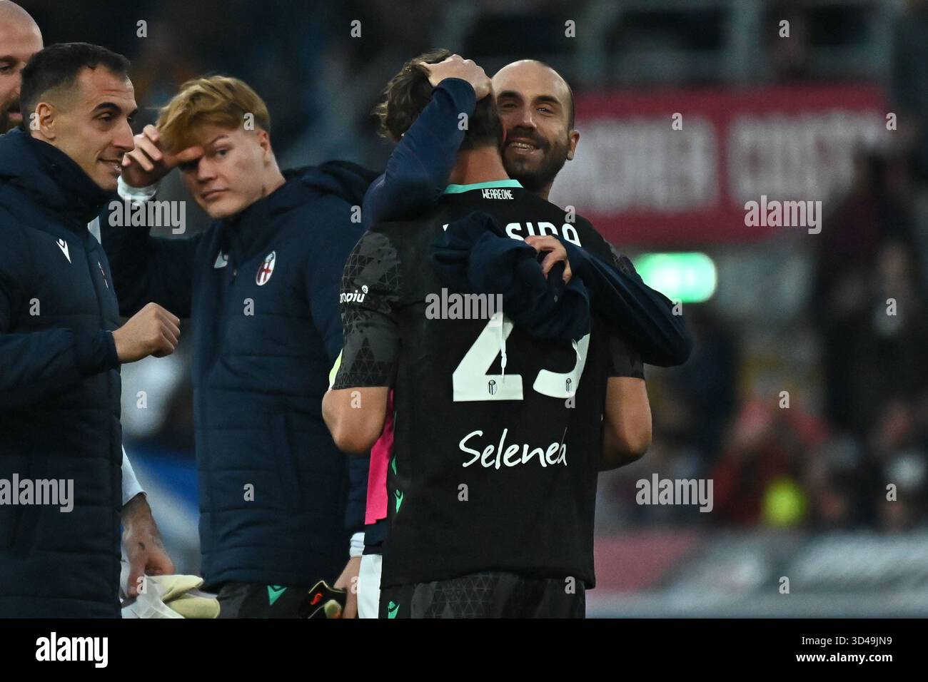 Massimo Pessina of Bologna FC is celebrating after match during match ...