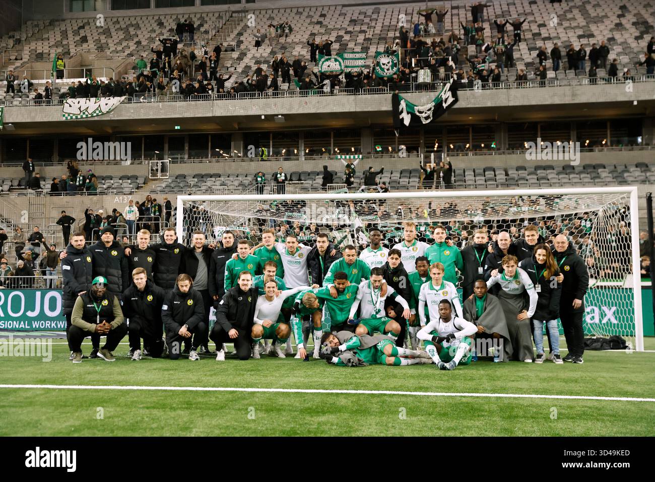 STOCKHOLM, SWEDEN 20251109Hammarby's team after Sunday's football match ...