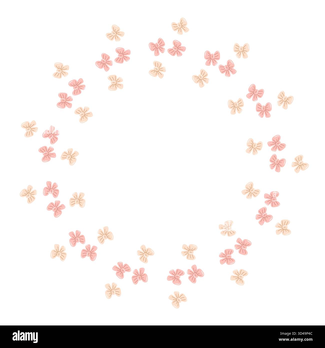Vintage frame pink bows Stock Vector Images - Alamy