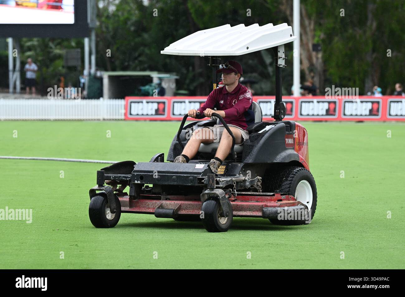 Allan Border Field ground staff members seen during the WBBL opening ...