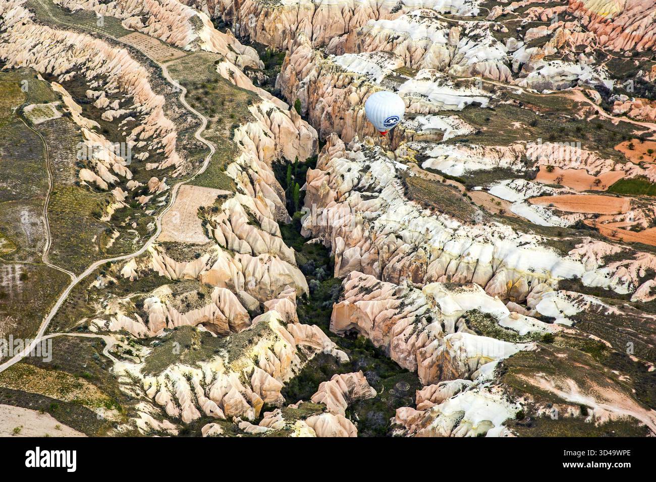 Balloon ride over fantastic tuff rock formations, Cappadocia, Turkey ...