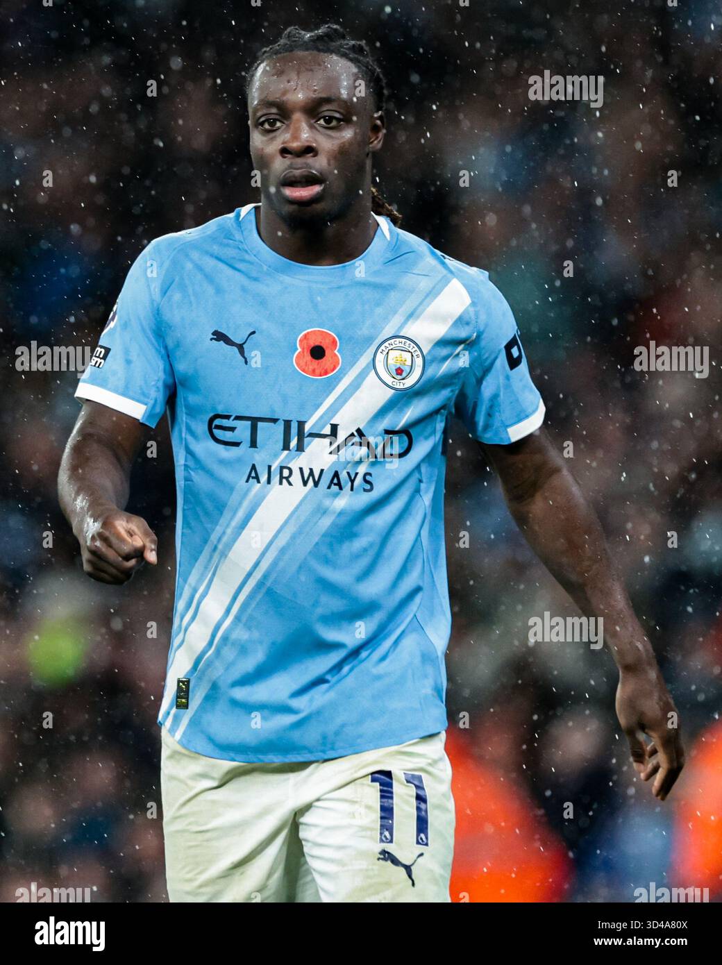 Jeremy Doku of Manchester City during the Premier League match ...
