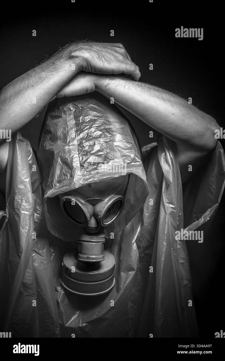 Man face mask protect Black and White Stock Photos & Images - Alamy
