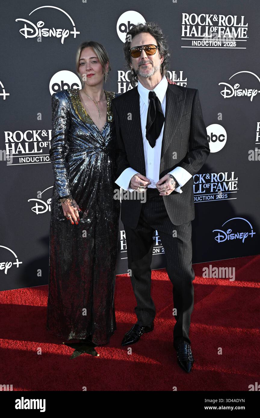 Chris Robinson with wife Camille Johnson at the 40th Rock & Roll Hall ...