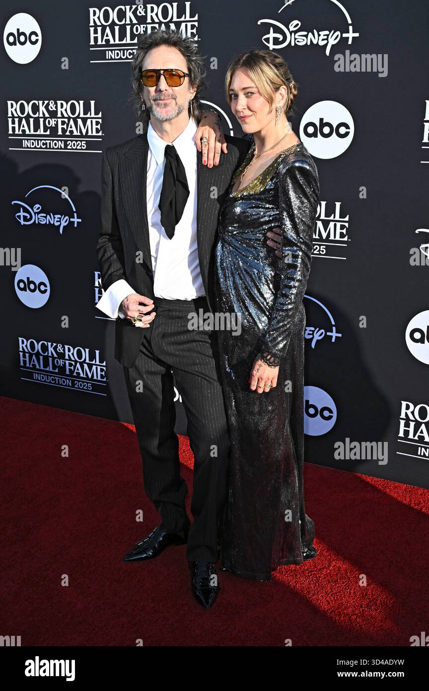 Chris Robinson with wife Camille Johnson at the 40th Rock & Roll Hall ...