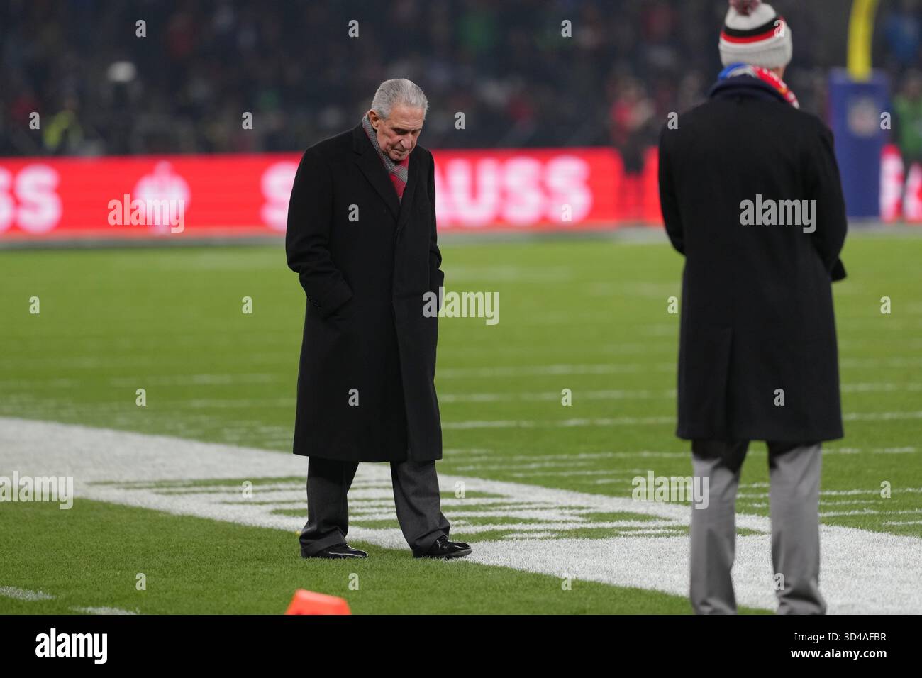 Atlanta Falcons owner Arthur M. Blank walks on the sideline after an ...