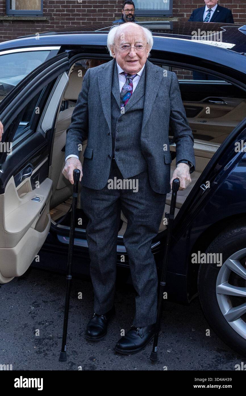 President Michael D. Higgins arrives at St Patrick's Cathedral in ...