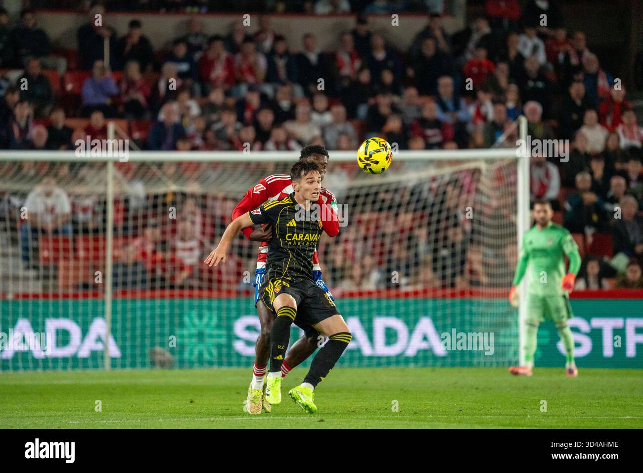 Pau Sans (N29) in action during La Liga Hypermotion match between ...