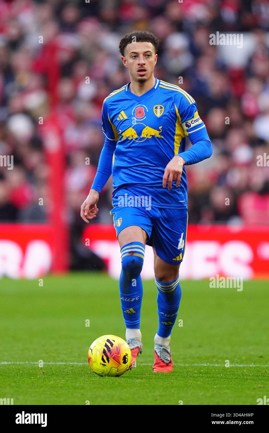 Leeds United's Ethan Ampadu in action during the Premier League match ...