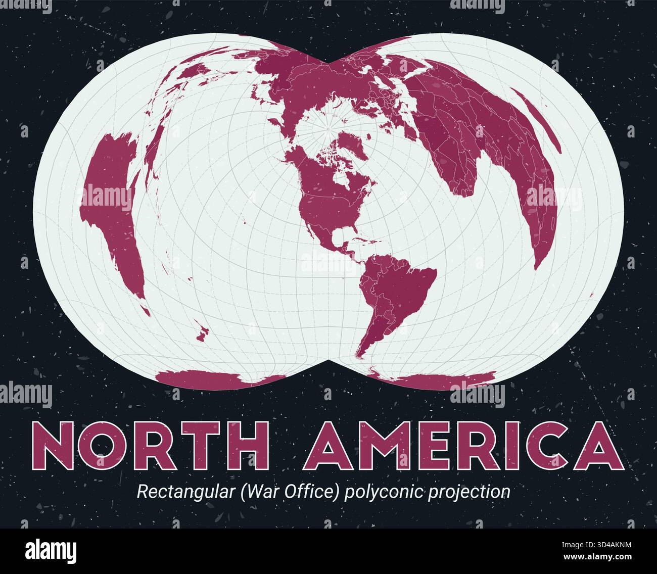 World map america centered hi-res stock photography and images - Alamy