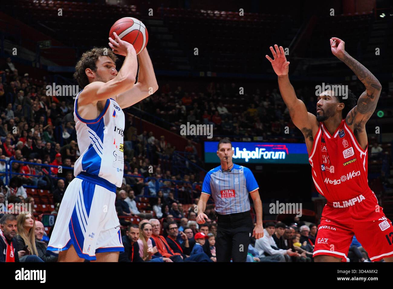 Federico Miaschi (Nutribullet Treviso Basket) during EA7 Emporio Armani Milano vs Nutribullet ...