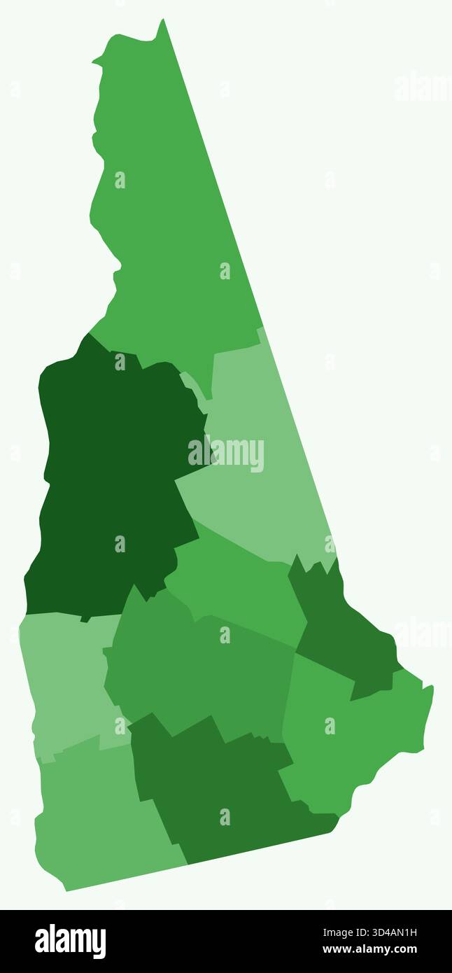 Map of New Hampshire with counties. A simple state border map with ...