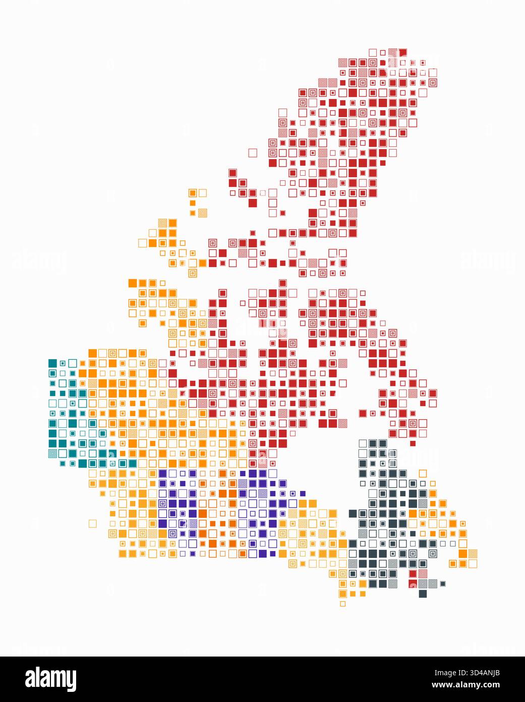 Digital canada map built dots hi-res stock photography and images - Alamy