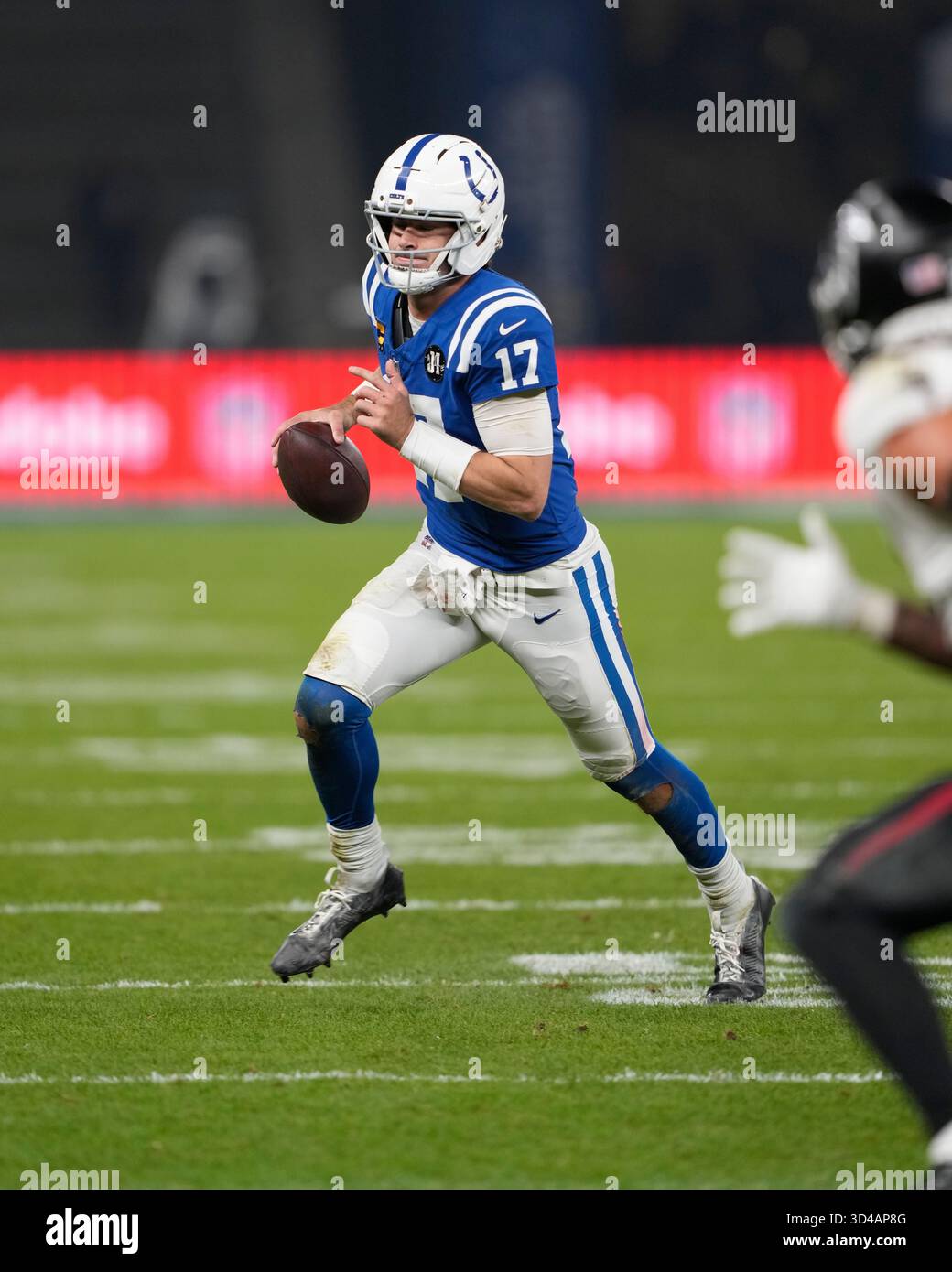 Indianapolis Colts quarterback Daniel Jones (17) plays against the ...