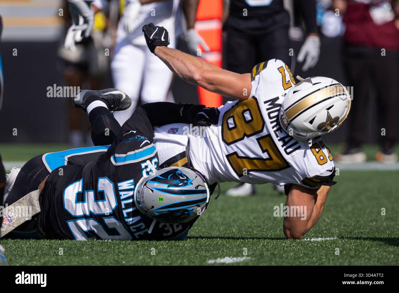 November 9, 2025: New Orleans Saints tight end Foster Moreau (87) is ...