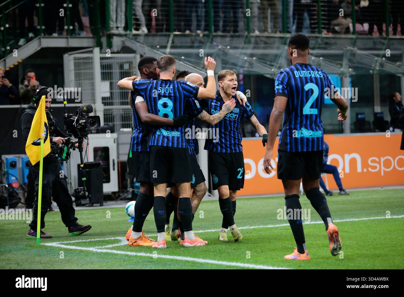 Lautaro Martínez of FC Inter celebrating after a goal during the ...