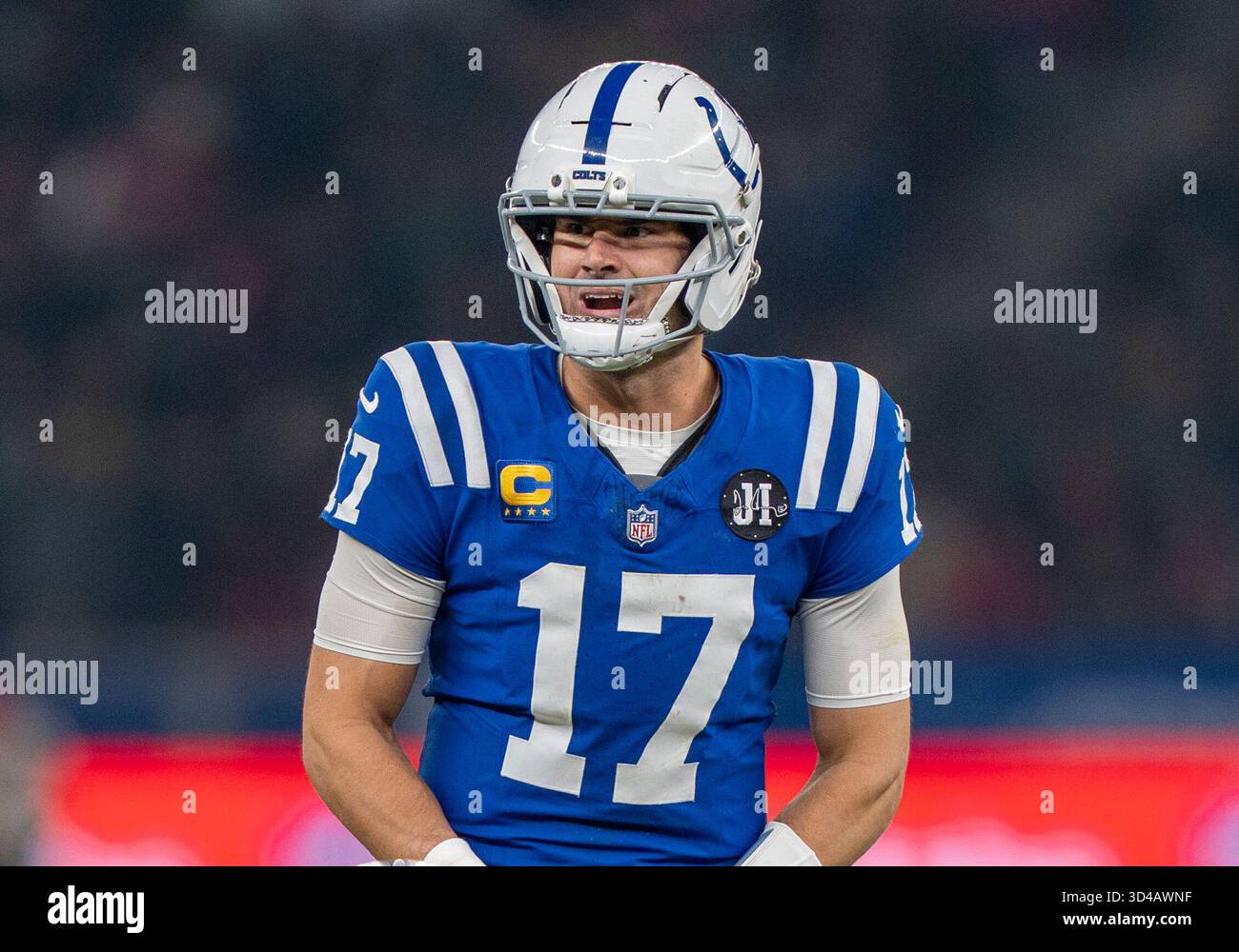 Indianapolis Colts quarterback Daniel Jones (17) at NFL International ...
