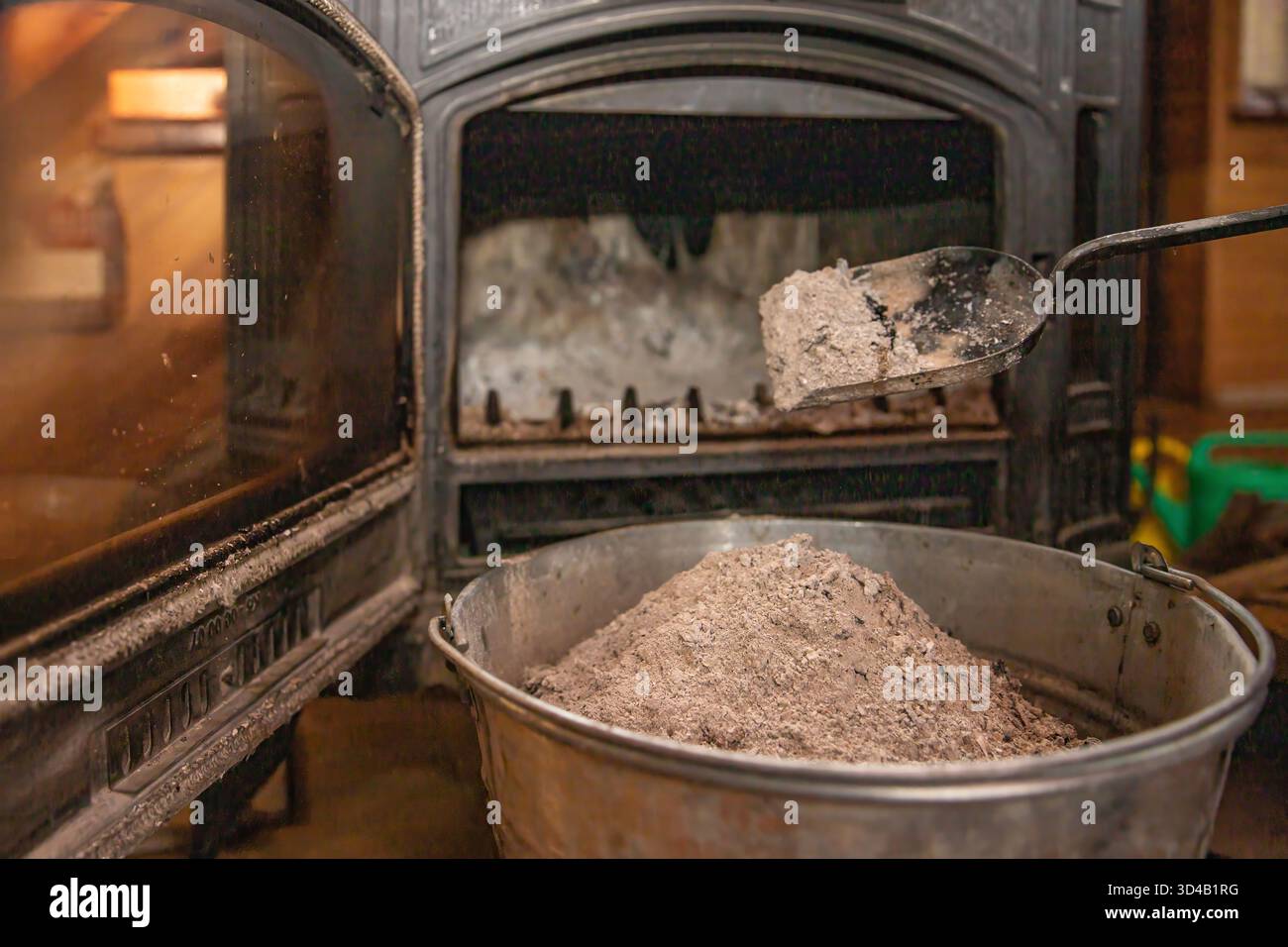 Removing hot fireplace ash hi-res stock photography and images - Alamy