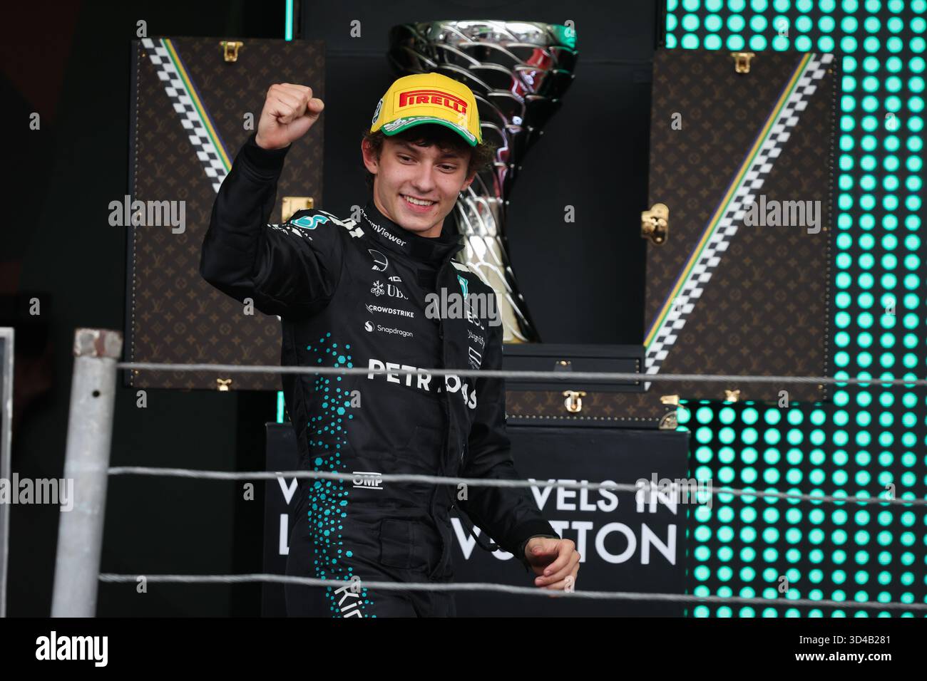 Kimi antonelli podium brazil hi-res stock photography and images - Alamy