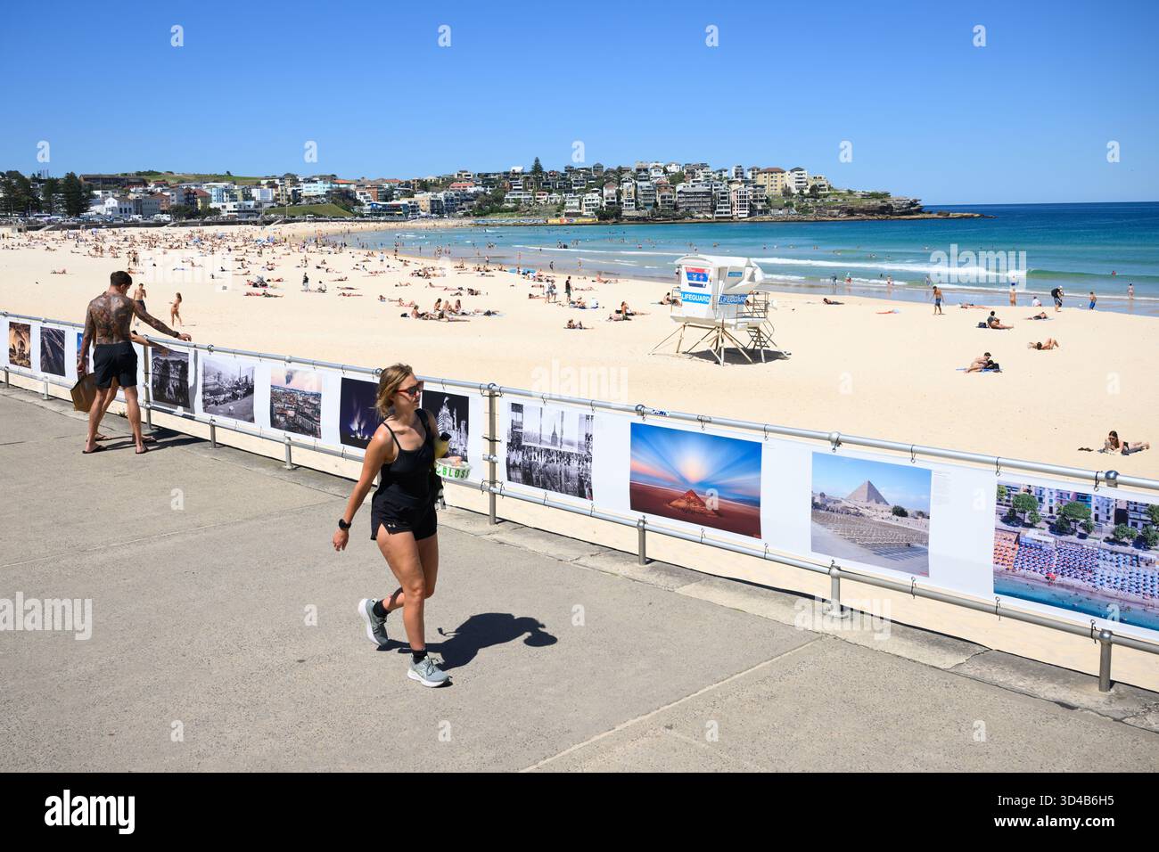 Photographic artwork is exhibited on the Bondi Beach promenade as part ...