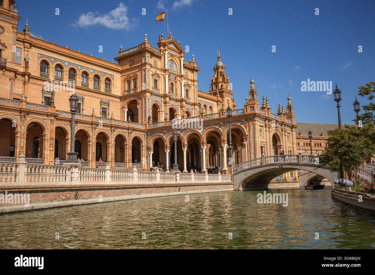 Seville, Spain - May 20, 2024: Scenic View of Plaza de España, Showing ...