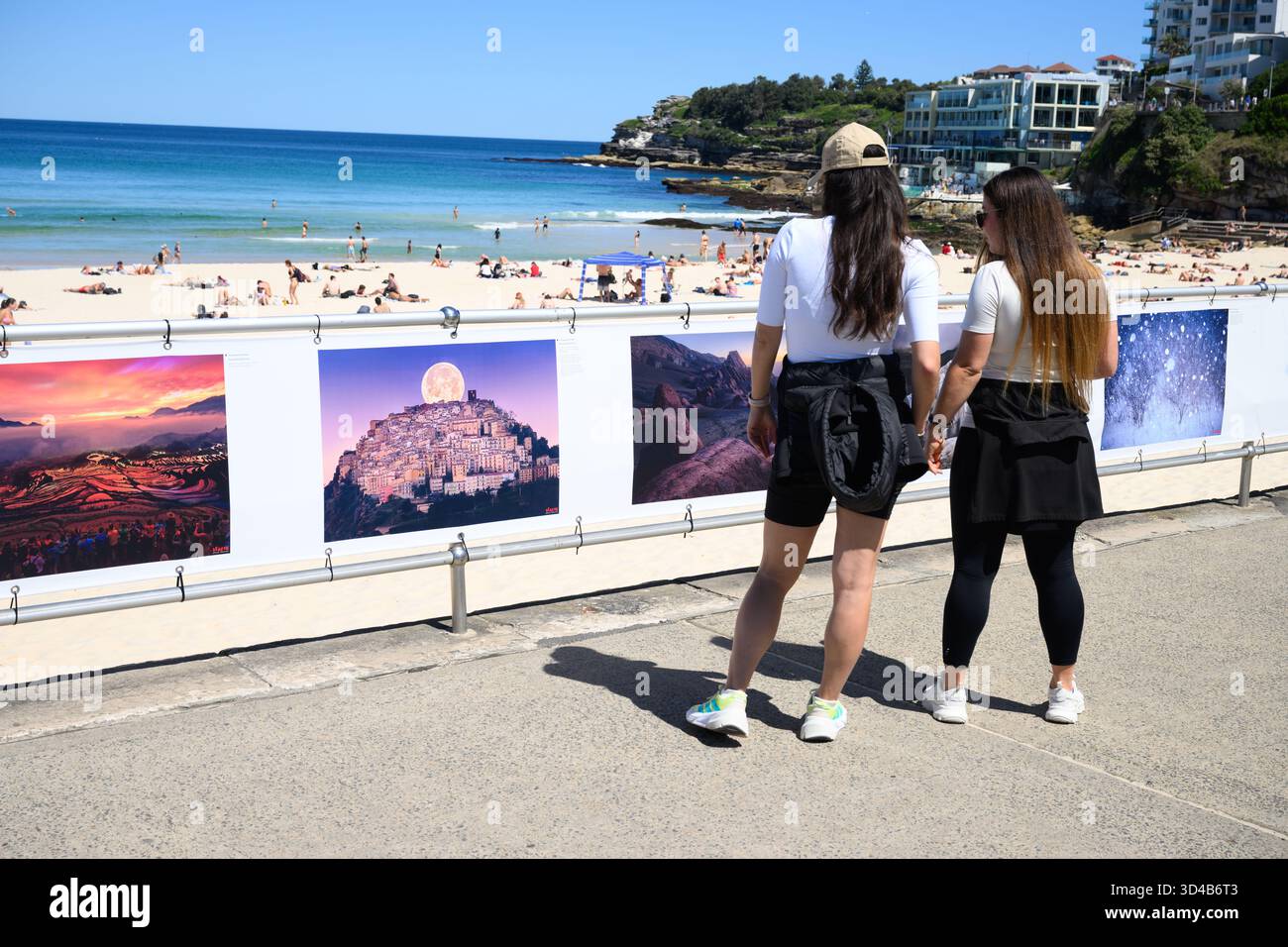 Photographic artwork is exhibited on the Bondi Beach promenade as part ...