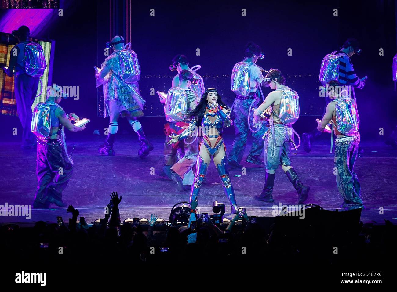 The singer Katy Perry during a concert at the Palau Sant Jordi, on ...