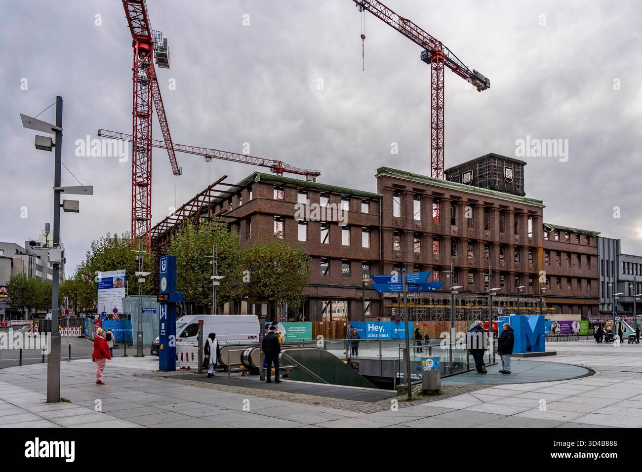 Construction site of the House of Knowledge project in Bochum, where a ...