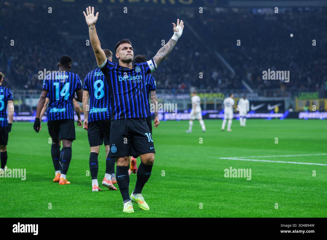 Lautaro Martinez of FC Internazionale celebrates after scoring a goal ...